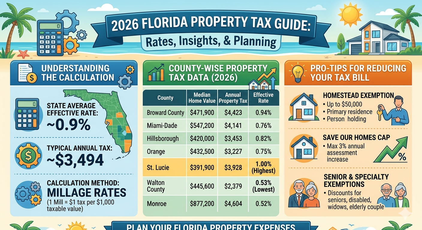 Florida Property Tax Guide 2026: County-wise